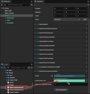 표정 기능 사용 (SDK for Cocos Creator) | SDK 자습서 | Live2D Manuals & Tutorials
