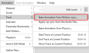 Motion-sync Animation Bake | Editor Manual | Live2D Manuals & Tutorials