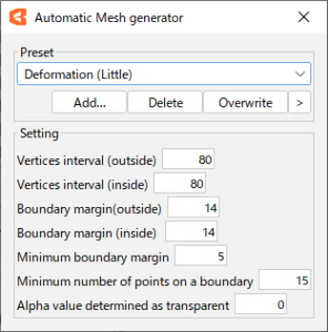 Automatic Mesh generator | Editor Manual | Live2D Manuals & Tutorials