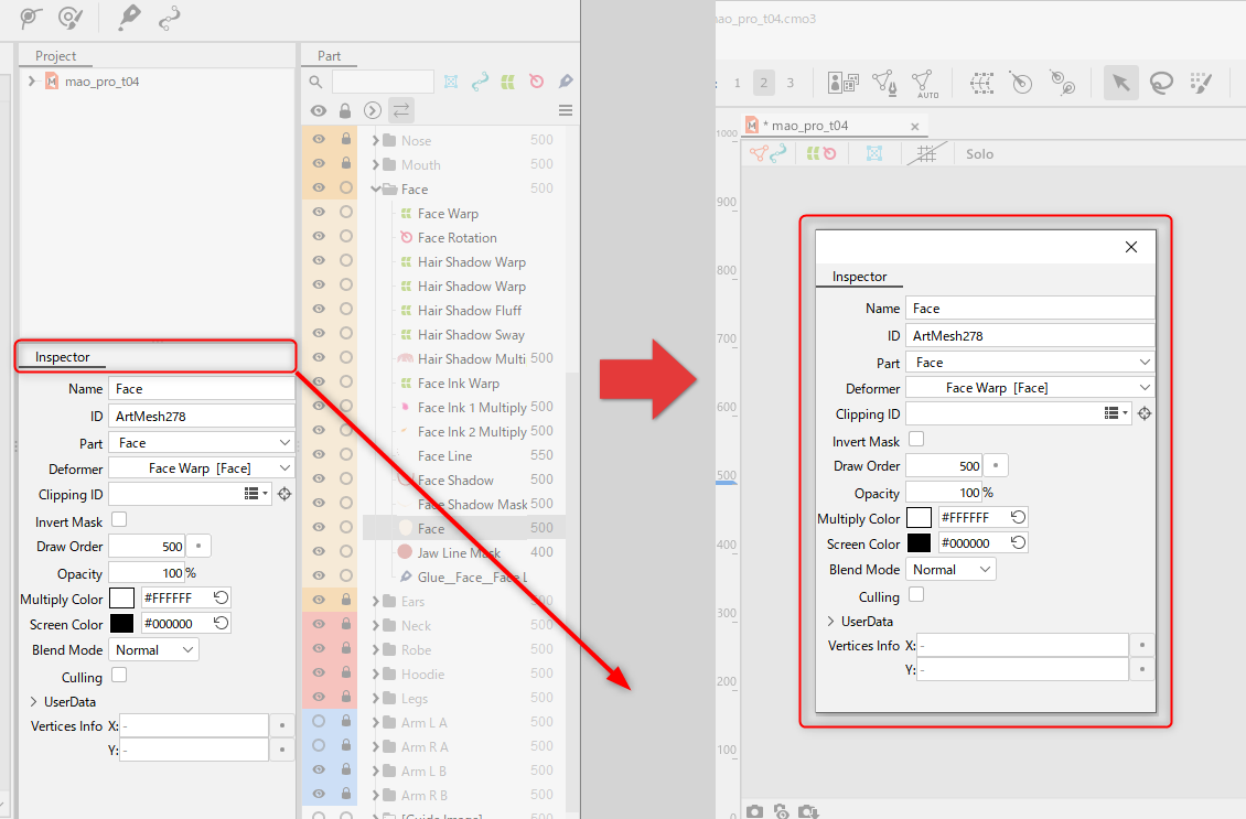 Basic Palette Operations | Editor Manual | Live2D Manuals & Tutorials